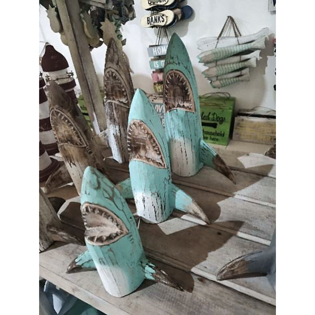 Wooden Standing Shark
