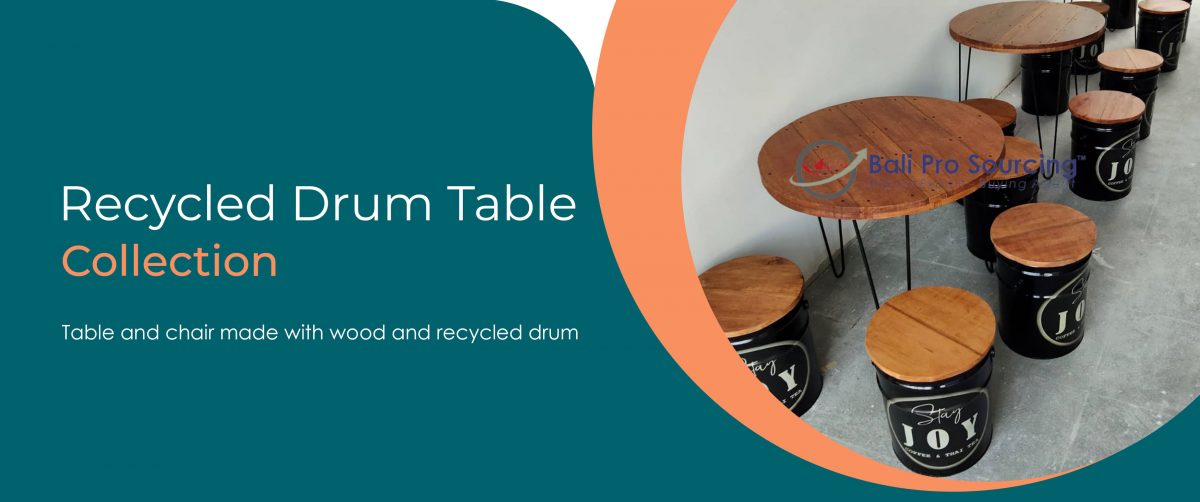 Recycled Drum Table - L'atelier A Bali