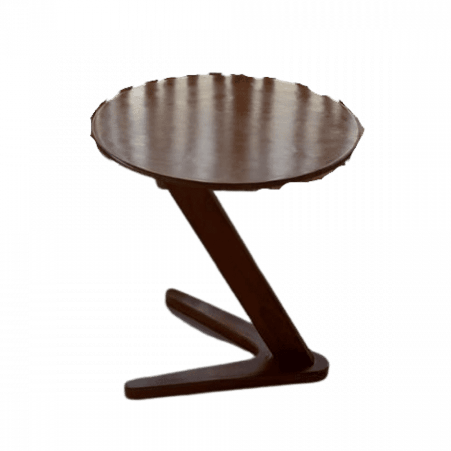 Zig Zag Round Wooden Table - L'atelier A Bali